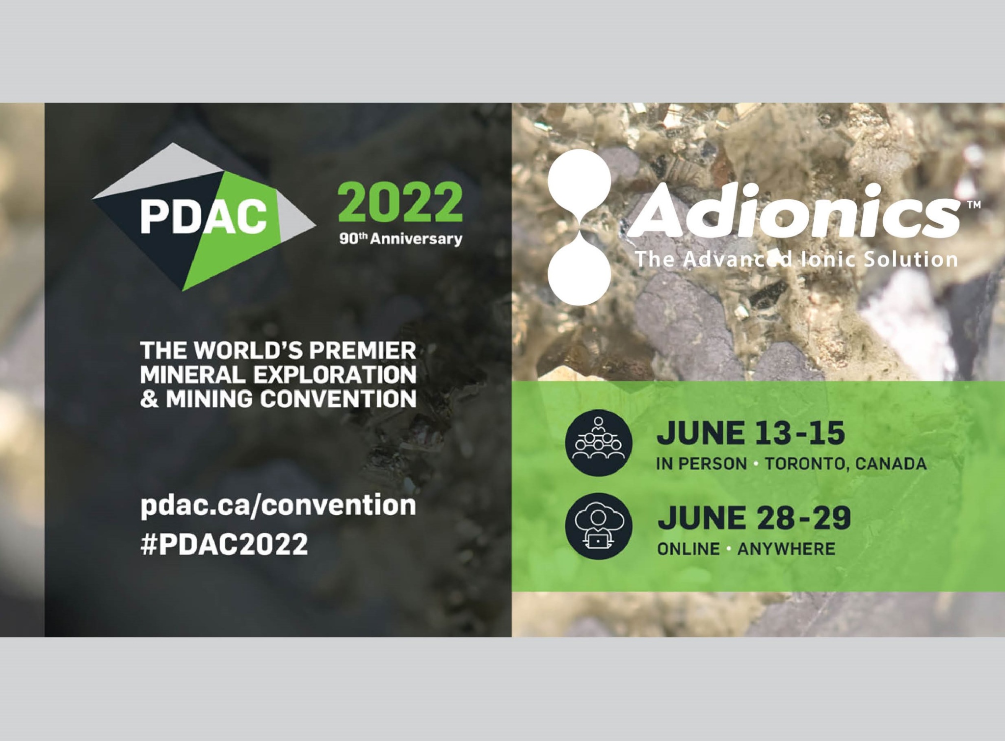ADIONICS WILL BE TO THE PDAC 2022 - Adionics