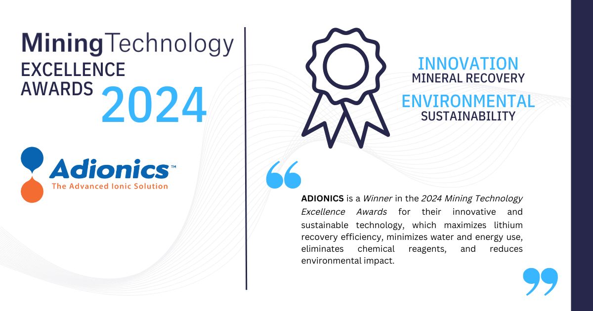 Awards at the 2024 Mining Technology & MINE Magazine Excellence Awards ...